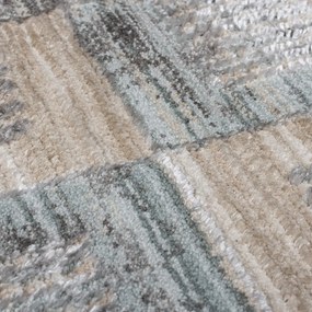 Šedo-béžový koberec 120x170 cm Evelyn Blocks – Flair Rugs