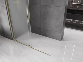Mexen Velar posuvná sprchová stěna Walk-in 130 x 200 cm, matná 8 mm, zlatá - 871-130-000-33-50