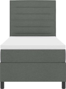 Postel s boxspringem s matrací Tmavě šedá 100 x 200 cm textil 3339288