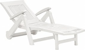 Zahradní lehátko ZIRCONE, 72×195×101 cm, bílá I.P.A.E-Progarden
