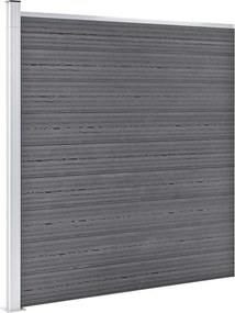 Zahradní plot WPC 1045 x 186 cm šedý 3053229