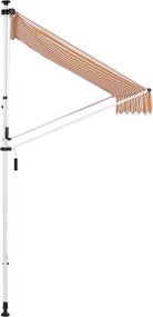 Rozpěrná markýza Westerly 350x120 cm – bílá/žlutá