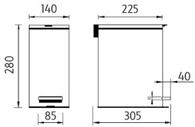 Nimco Koš odpadkový 5l - KOS 11005-05