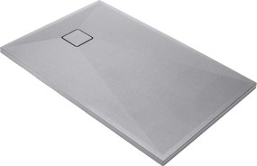 Deante Correo, obdélníková granitová sprchová vanička 120x90x3, 5 cm, šedá, KQR_S43B