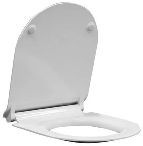 Sapho NORM/Pura WC sedátko SLIM soft close, bílá/chrom MS86CSN11