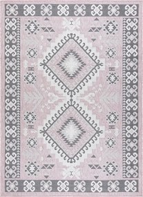 Dywany Łuszczów Kusový koberec Sion Sisal Aztec 3007 pink/ecru – na ven i na doma Rozměry koberců: 80x150