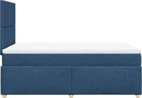 Box spring postel s matrací modrá 120x200 cm textil 3291246