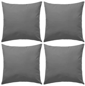 Venkovní polštářky 4 ks 45x45 cm šedé 132303