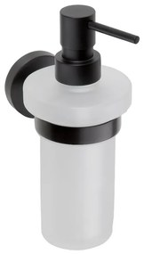 Sapho X-ROUND BLACK dávkovač mýdla 230ml, mléčné sklo, černá mat XR101B