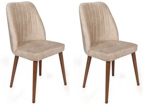 Set 2 židlí Alf (Krémová + Ořech). 1072957