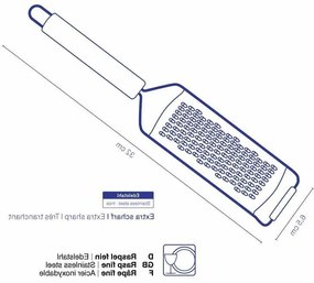 KELA Struhadlo jemné Rondo nerez 3 mm KL-12575