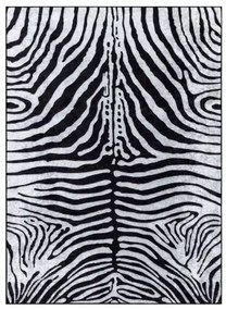 MIRO 51331.803 mycí kobereček Zebra protiskluz černý / bílá velikost 200x290 cm | krásné koberce cz