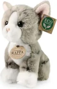 Rappa Plyšová kočka šedá 18 cm / ECO-FRIENDLY / od 0 let