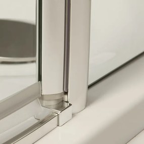 Roltechnik Outlet Sprchový kout MS2L+MS2P s dvoudílnými posuvnými dveřmi Varianta: šířka levé části: 90 cm, šířka pravé části: 80 cm - (MS2-L90-P80), Barva profilů a typ výplně: profily: brillant, výplň: transparent