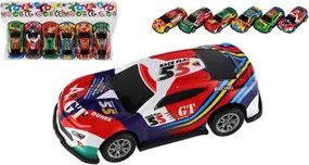 TEDDIES Auto závodní 6 ks / Zpětné natažení / 7 cm / Kov, plast / 3+