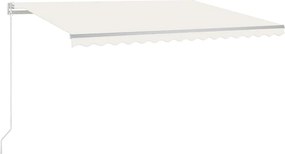 Ručně zatahovací markýza 450 x 300 cm krémová 3068917