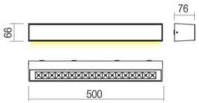 Redo 90255 nástěnné LED svítidlo Aroos tmavě hnědé, 16W, 3000K, 50cm