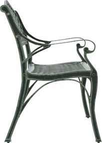 Zahradní lavice 102 cm litý hliník zelená 317745