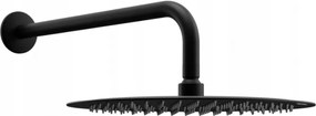 Mexen Slim dešťová hlavice 30 cm se sprchovým ramenem 40cm, černá, 79230211-70