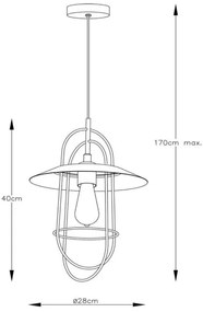 Lucide 74309/01/37 - Lustr na lanku MASSON 1xE27/40W/230V tyrkysová