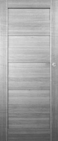 posuvné interiérové dveře do pouzdra SANTIAGO plné, model 1 Průchozí rozměr: 70 x 197 cm, Orientace dveří: Levé dveře, Dekor: Ořech muškátový