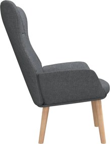 Relaxační židle tmavě šedá textil 341395