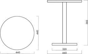Kulatý odkládací stolek ø 44 cm Odo – noo.ma