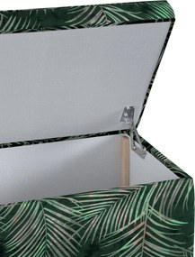 Čalouněná skříň barva zelená látka sametová, vzorované