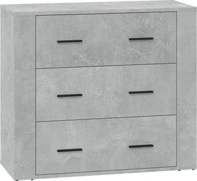 Příborníky 3 ks betonově šedé kompozitní dřevo 3185427