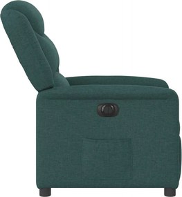Elektrické polohovací křeslo tmavě zelené textil 3303180