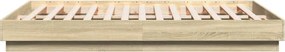 Rám postele s LED osvětlením dub sonoma 150 x 200 cm 3209788