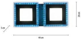 LED stropní Acri CCT RGB dálkové ovládání 44x20cm