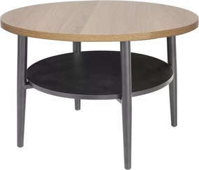 Konferenční stolek Ella 60 cm dubový/černý
