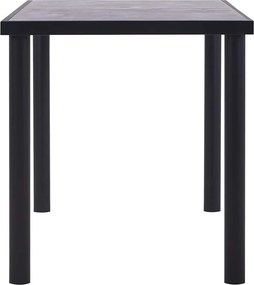 Jídelní stůl černý a betonově šedý 140 x 70 x 75 cm MDF 281858