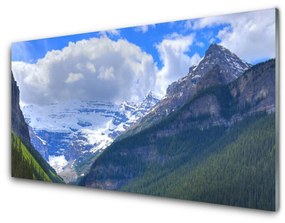 Obraz na skle Krajina Hory 125x50 cm