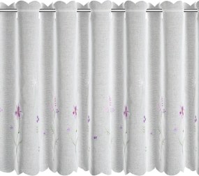 KRÁTKÁ ZÁCLONA NA POUTKÁCH INESA 150X70 CM KVĚTY