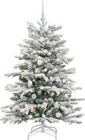Umělý Skládací Vánoční Strom Bílá 150 cm PE a PVC 3395634