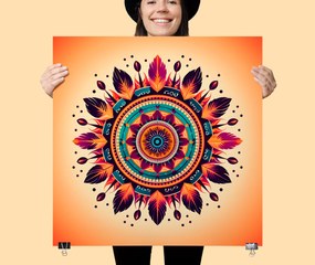 Plakát - Mandala ohnivý lapač FeelHappy.cz Velikost plakátu: 120 x 120 cm