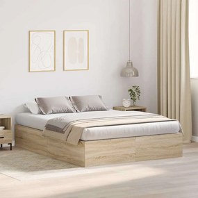 Rám postele s úložným prostorem Sonoma dub 140 x 190 cm 3335431