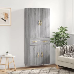 vidaXL Skříň highboard 69,5 x 34 x 180 cm kompozitní dřevo [3198132] Barva: šedá sonoma