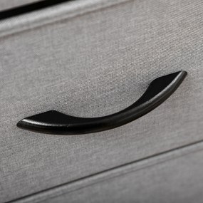 HOMCOM Komoda s 5 skládacími látkovými zásuvkami, zásuvkový kabinet s pracovní deskou, úchyty, víceúčelová skříň s ochranou proti převrhnutí, do obýv…