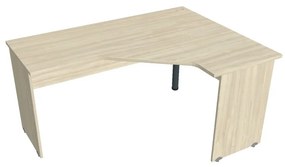 Stůl ergo levý 160*120 cm - Hobis Gate GEV 60 L Dekor stolové desky: akát, Dekor lamino podnože: akát, Barva nohy: černá