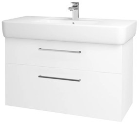 Dřevojas Koupelnová skříň Q MAX SZZ2 100 Varianta: M01 Bílá mat / Úchytka T04 / M01 Bílá mat