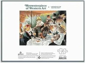 Galison Puzzle Snídaně veslařů s kočkami / 1000 dílků / od 8 let