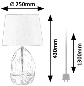 Rabalux 74227 - Stolní lampa APOLONIA 1xE27/40W/230V bílá