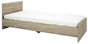 Dřevěná postel Arkadia 90x200 cm, dub sonoma, bez matrace
