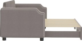 Válenda s přistýlkou taupe 80 x 200 cm textil 3197632