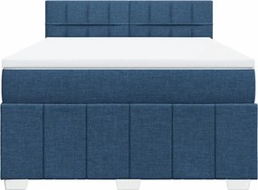 Box spring postel s matrací modrá 160x200 cm textil 3287125