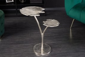 Noble Home Stříbrný odkládací stolek Ginkgo 56 cm