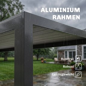 Outsunny zahradní stůl hliníkový stůl 120x70 cm pro zahradní terasu dřevo-plast polywood černý odolný proti povětrnostním vlivům a moderní | Aosom.de